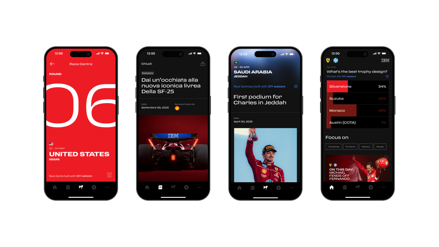 IBM and Ferrari collab for an AI-powered mobile app for F1 fans ...